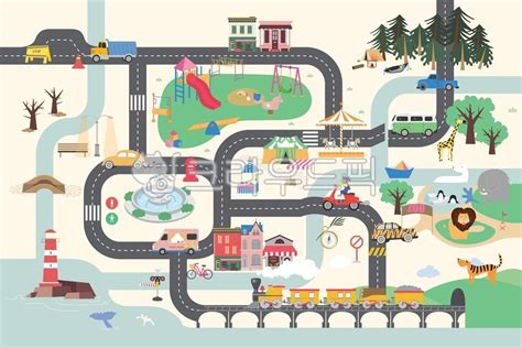 도로 등대 기차 나무 지도 사진 이미지 일러스트 캘리그라피 도토리토리스튜디오작가