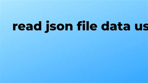 Solved Read Json File Data Using In Php Sourcetrail