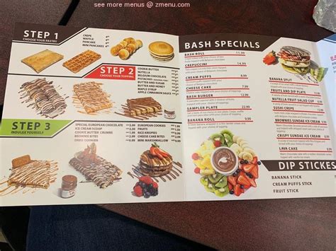 Menu At Chocolate Bash Desserts Tustin