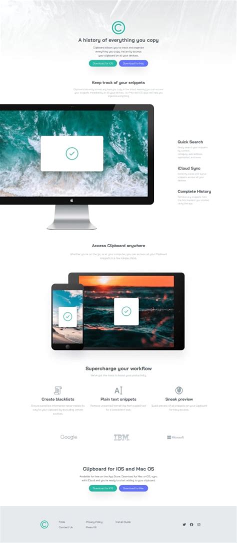 Frontend Mentor Clipboard Landing Page Coding Challenge Solution