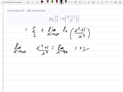 solved using properties of limits lnexercises 25 36 find the limit