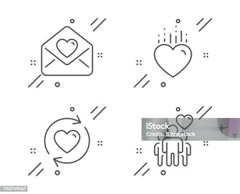 업데이트 관계 마음과 사랑 편지 아이콘 세트 우정 기호입니다 새로 고침 사랑 마음 친구를 신뢰 벡터 고급에 대한 스톡 벡터 아트 및 기타 이미지 Istock