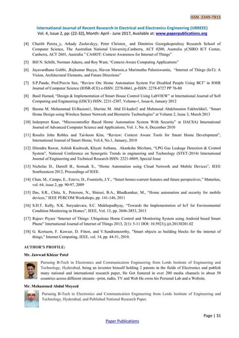 Smart Home Automation Using Iot Internet Of Things Pdf Smart Home Home And Garden