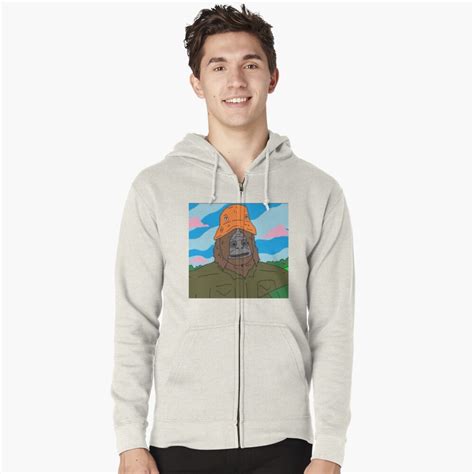 Sassy The Sasquatch Zipped Hoodie By Vinylwizard Redbubble