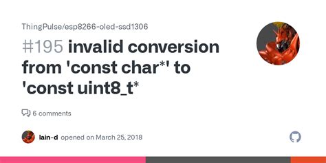 Invalid Conversion From Const Char To Const Uint8t · Issue 195 · Thingpulseesp8266 Oled