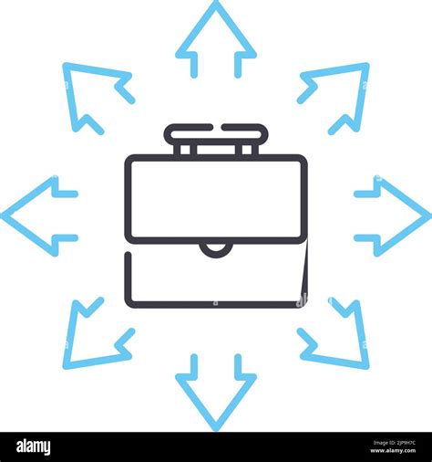 Outsource Work Line Icon Outline Symbol Vector Illustration Concept Sign Stock Vector Image