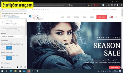 tutorial tampilan footer widgets wordpress dengan theme oceanwp
