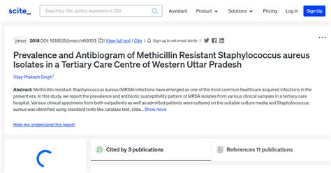 Prevalence And Antibiogram Of Methicillin Resistant Staphylococcus Aureus Isolates In A Tertiary