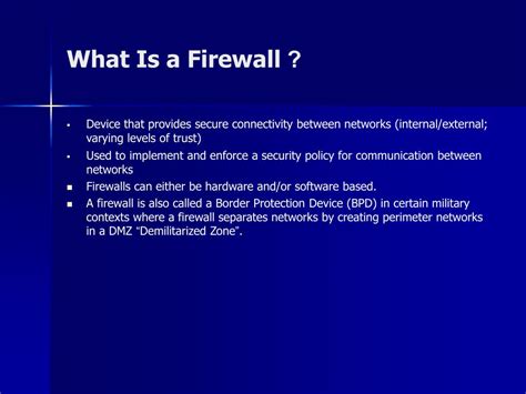 PPT Firewall Technologies PowerPoint Presentation Free Download ID