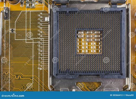 Processor Socket On Motherboard Stock Photo Image Of Microelectronics Data