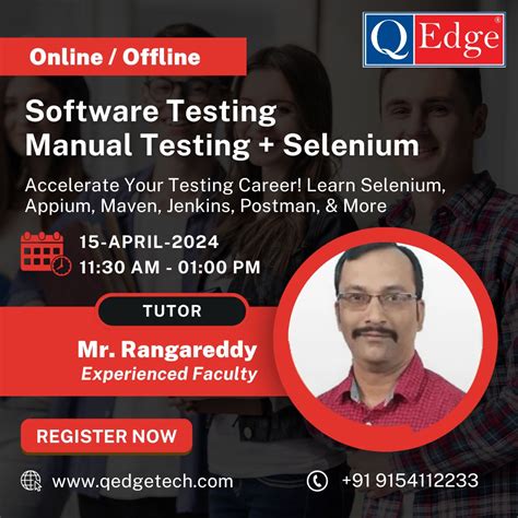 Qedge Technologies On Linkedin Softwaretesting Manualtesting Selenium Freedemo Qedgetech