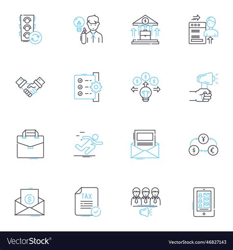 Commerce Linear Icons Set E Commerce Retail Vector Image