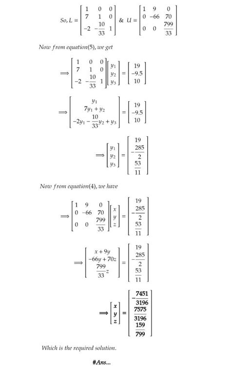 solved doolittle method let us consider a system of