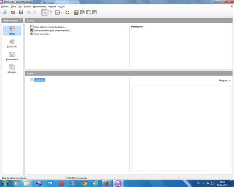 LibreOffice Base Crear Una Nueva Tabla Aplicaciones De Libre Uso