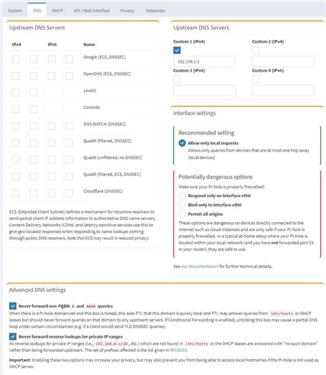 Pihole Unifi Usg Conditional Forwarding Rpihole