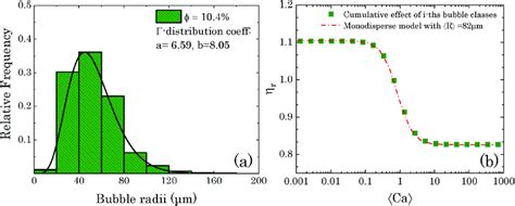 A Gamma Type Bubble Size Distribution 10 170 μm B Relative
