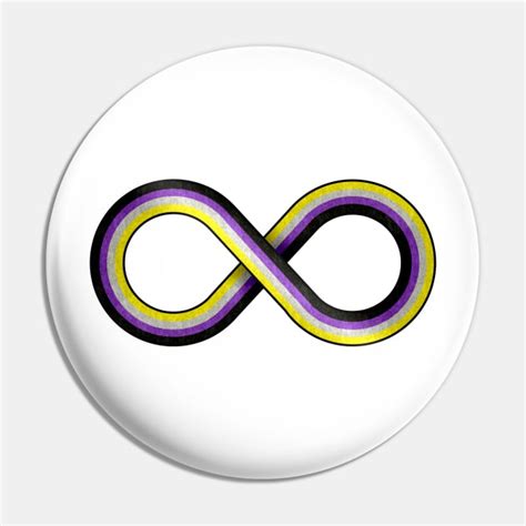 Large Infinity Symbol Striped With Non Binary Pride Flag Infinity