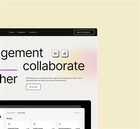 Nimbus Website Landing Page Uiux Behance