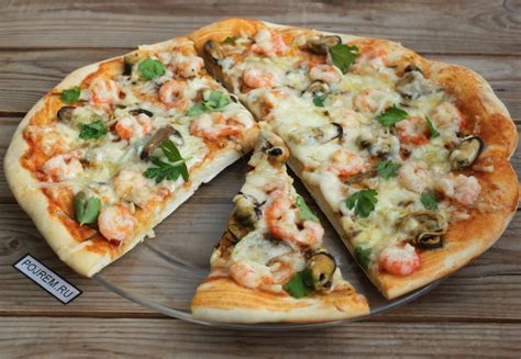 Пицца с морепродуктами рецепт с фото на
