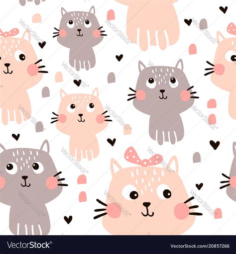 Cat Pattern Royalty Free Vector Image Vectorstock