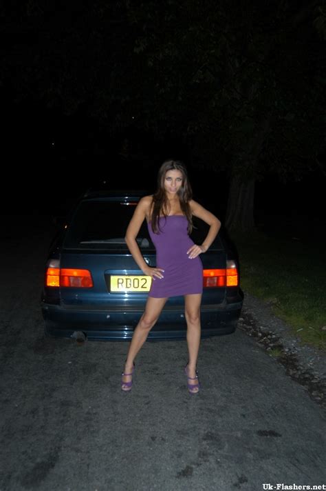 Big Tit Flashing And Outdoor Pornstar Striptease By Brunette Krystal