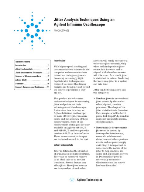Agilent Jitter Analysis 1 Pdf Sampling Signal Processing Analog To Digital Converter