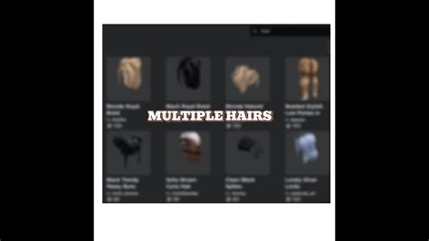 How To Equip Multiple Hairs On Roblox Youtube
