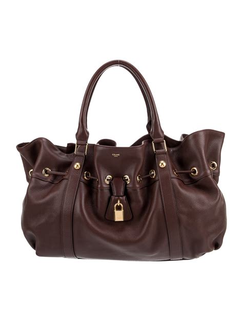 Celine Leather Abbey 2023 Brown Shoulder Bags Handbags Cel352659