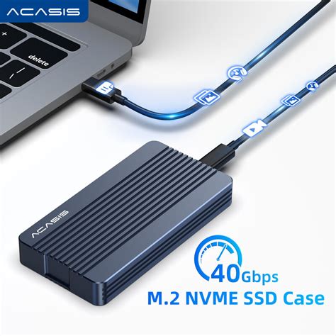 Acasis 썬더볼트 3 모바일 인클로저 M2 Nvme Ssd 외장 하드 드라이버 Pcie 케이스 맥북 노트북 데스크탑 및 삼성 980 프로용 Nvme Case