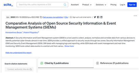 Comparative Analysis Of Open Source Security Information And Event