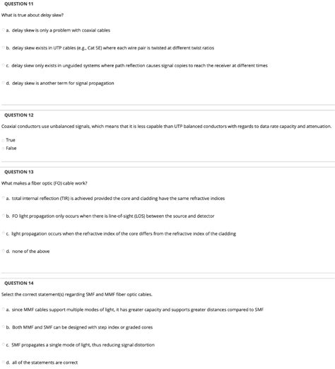 Solved QUESTION 11 What Is True About Delay Skew A Delay Chegg Com