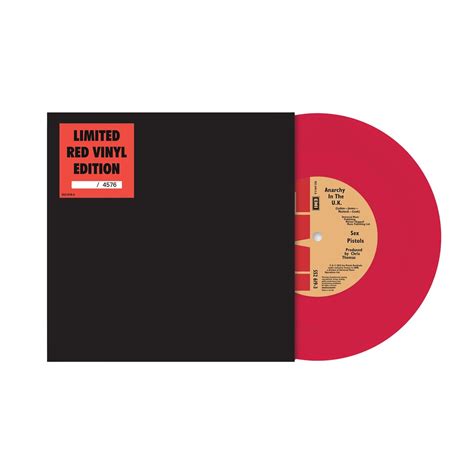 Sex Pistols Anarchy In The Uk Exclusive Red Vinyl 7 Numbered 4576 Copies R Vinylreleases