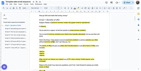 Template Sales Email Sequence The Copy Edge With Cici Reagan