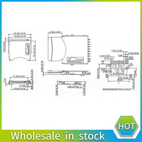 100 20 Stuks TransFlash TF Micro SD Card Socket P Grandado