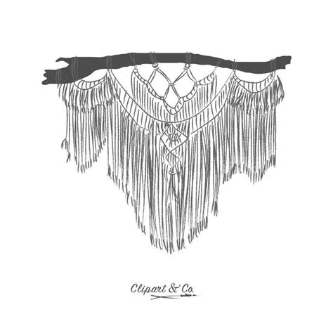 Macrame Vector Boho Clipart Macrame Patterns Vector Etsy Macrame