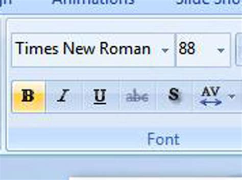 how to apply bold italics or underlines to powerpoint 2007 text dummies