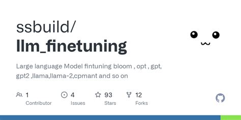 GitHub Ssbuild Llm Finetuning Large Language Model Fintuning Bloom