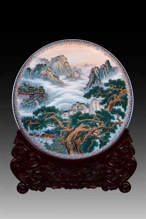 王怀俊王怀治江山无限手绘粉彩赏盘珍藏文化传承 手绘粉彩 精湛技艺 匠人匠心 哔哩哔哩