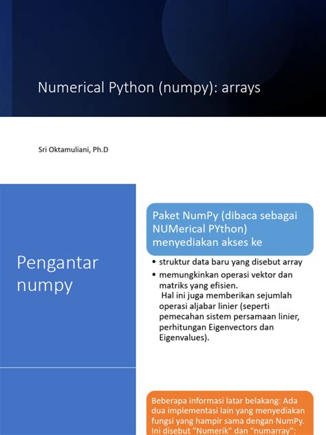 Numpy Array Pdf