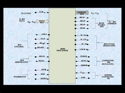 Pin Description Diagram Of Intel 80386 Dx Microprocessor