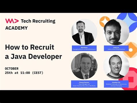 Wearedevelopers World Congress Talk Tech Recruiting Academy How To Recruit A Java Developer