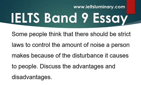 There Should Be Strict Laws To Control The Noise Task 2 Band 9 Essay