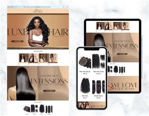 Modern Nude Website Design For Wix Shopify Online Boutique And More MySweetDesign