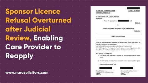 Sponsor Licence Refusal Overturned After Judicial Review Enabling Care