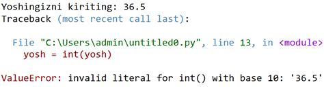 35 Xatolar Bilan Ishlash Pythonsariqdev