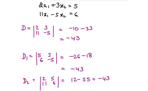 q22 using cramer s rule solve the following system of equations 2x1