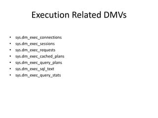 Dmv S Performance Monitor In SQL Server PPT