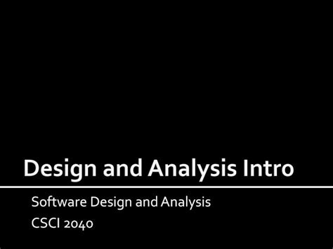 Pdf Software Design And Analysis Csci 2040datascienceuoitcawp Contentuploads2016012040