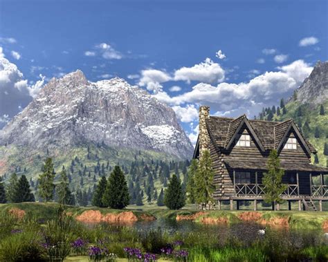 42 Mountain Cabin Wallpapers Wallpapersafari