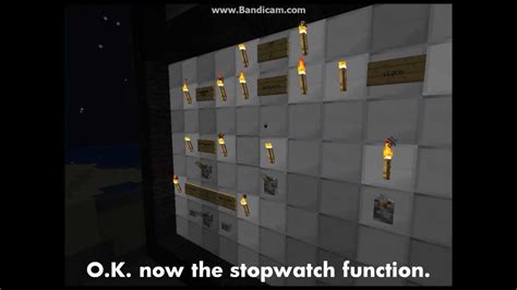 Minecraft Analogue Clock Seconds Minutes Hours Stopwatch Countdown